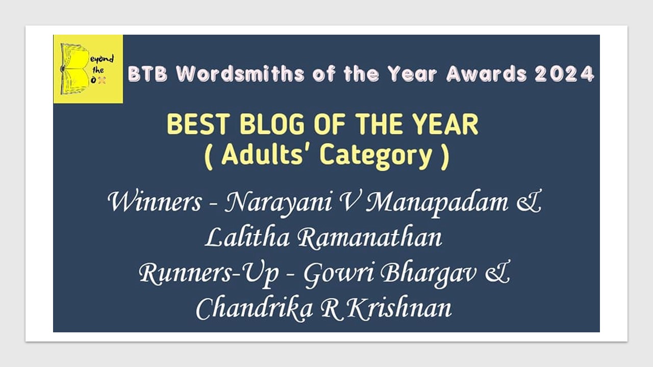 Best Blog Award - Lalitha Ramanathan
